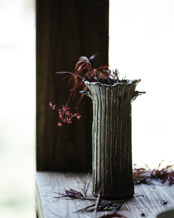 Rustic tree branch vase - Clay Beehive